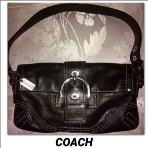 Coach | Bags | Coachclassicleather Big Buckle Flap | Poshmark